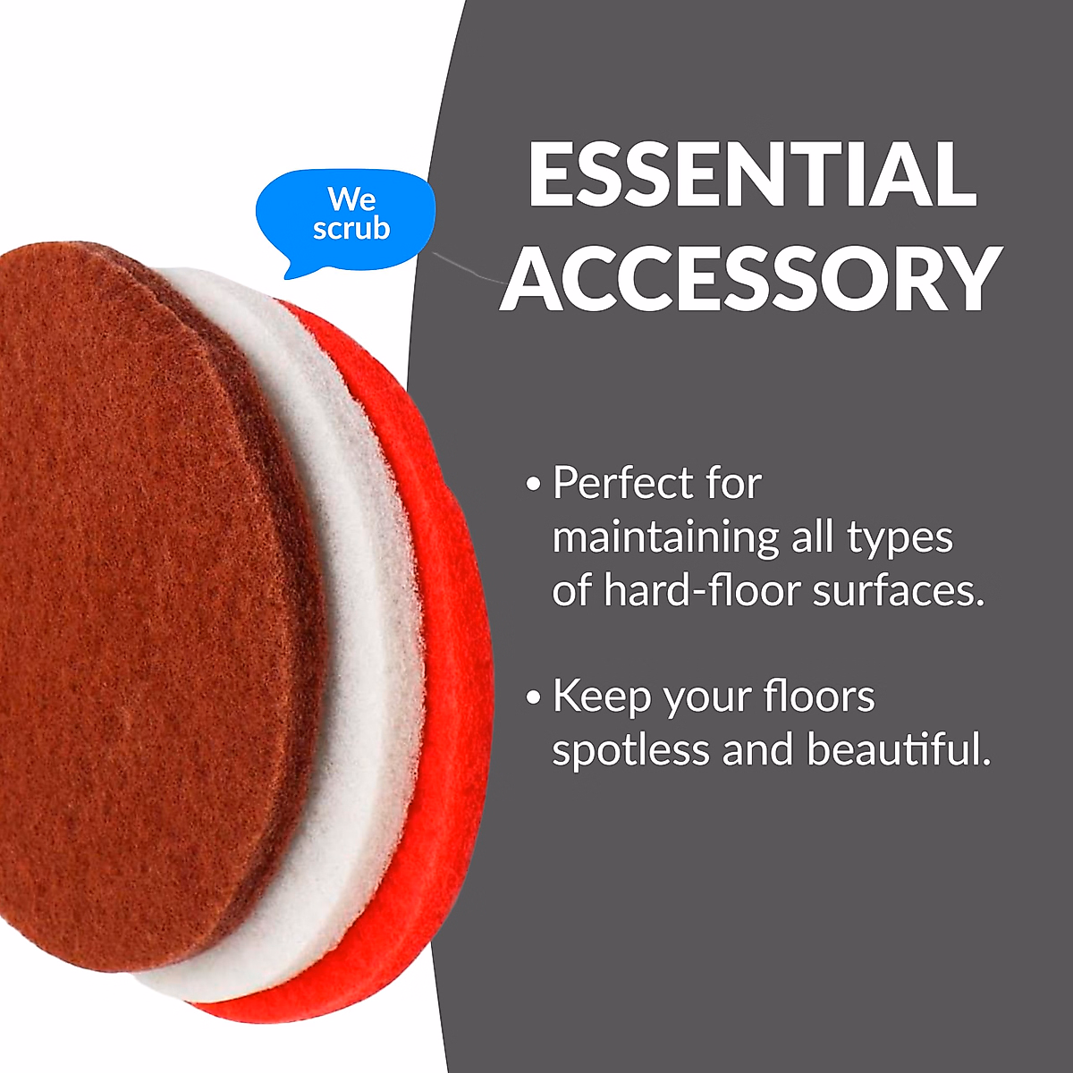 Prolux Core 15 Set of Pads and Pad Holder, Full Set of Scrubbing and Polishing Pads, and Durable, Fits 15" Core Model