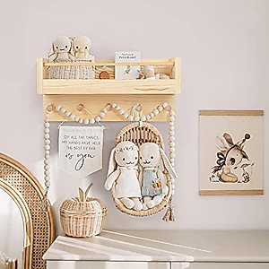 COMAX Small Book Shelf Organizer for Kids, Floating Bookshelf for Toddler Baby Room Bedroom, Set of 3 Wall Bookshelf Nursery Book Shelves Holder, Hanging Book Shelf for Wall Mounted Decor, Wood