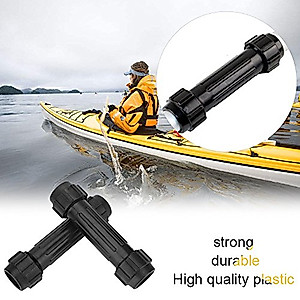 2pcs Paddle Connector Plastic Paddle Oars Shaft Connector Screw Joint Part Replacement for Inflatable Boat Kayak Canoe Paddles