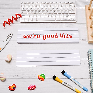 150 Sheets Sentence Strips for Teacher Word Strips Ruled Sentence Strips School Learning Sentence Strips, 3 x 12 Inch for School Office Supplies, 6 Pieces (White)