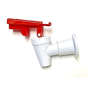 AquaNation BPA Free Sunbeam Dispenser Replacement Cooler Red Safety Lock Child Lock Lever Handle Faucet Water Bottle Jug Reusable Spigot Spout Leak Proof Beverage Pour Valve Water Crock Water Tap