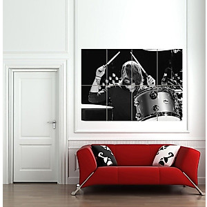 Doppelganger33 LTD Dave Grohl Drummer Guitarist Singer Foo Fighters Nirvana Wall Art Multi Panel Poster Print 47x33 inches