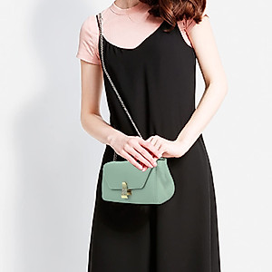 OSGTFY Small Crossbody Purses bags for Women Handbags Shoulder Bag | Zipper Pocket | Metal Strap (green)