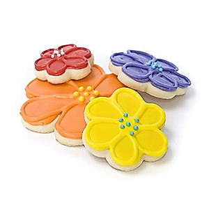 Fox Run Flower Cookie cutters, 6 piece, Metallic,3621