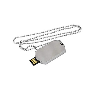 64GB Dog Tag USB 2.0 Flash Drive Metal Necklace Thumb Drive Memory Stick Pendrive Jump Drive U Disk Pen Drive