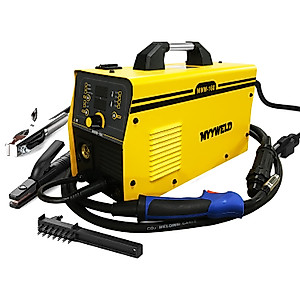 MYYWELD 160A MIG Welder, Gas/Gasless 4 in 1 Welding Machine Stick ARC/Flux MIG/Solid Wire/LIFT TIG Welder with IGBT Inverter，220V Flux Core Wire Welder