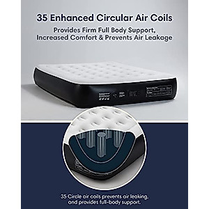 OlarHike Queen Air Mattress with Built in Pump,Inflatable Blow Up Airbed with Storage Bag,13" High Speed Inflation Black, Camping Accessories, Travel and Guests & Indoor