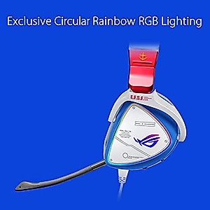 ASUS ROG Delta Gundam Edition Gaming Headset (Limited Edition, AI Noise-Canceling Mic, Hi-Res ESS 9281 Quad DAC, USB-C, Aura Sync, Lightweight, Compatible with Laptop, Consoles, and Smart Devices)