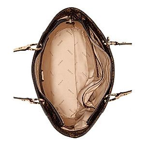 GUESS womens Noelle Small Elite Tote, Brown Logo, One Size US