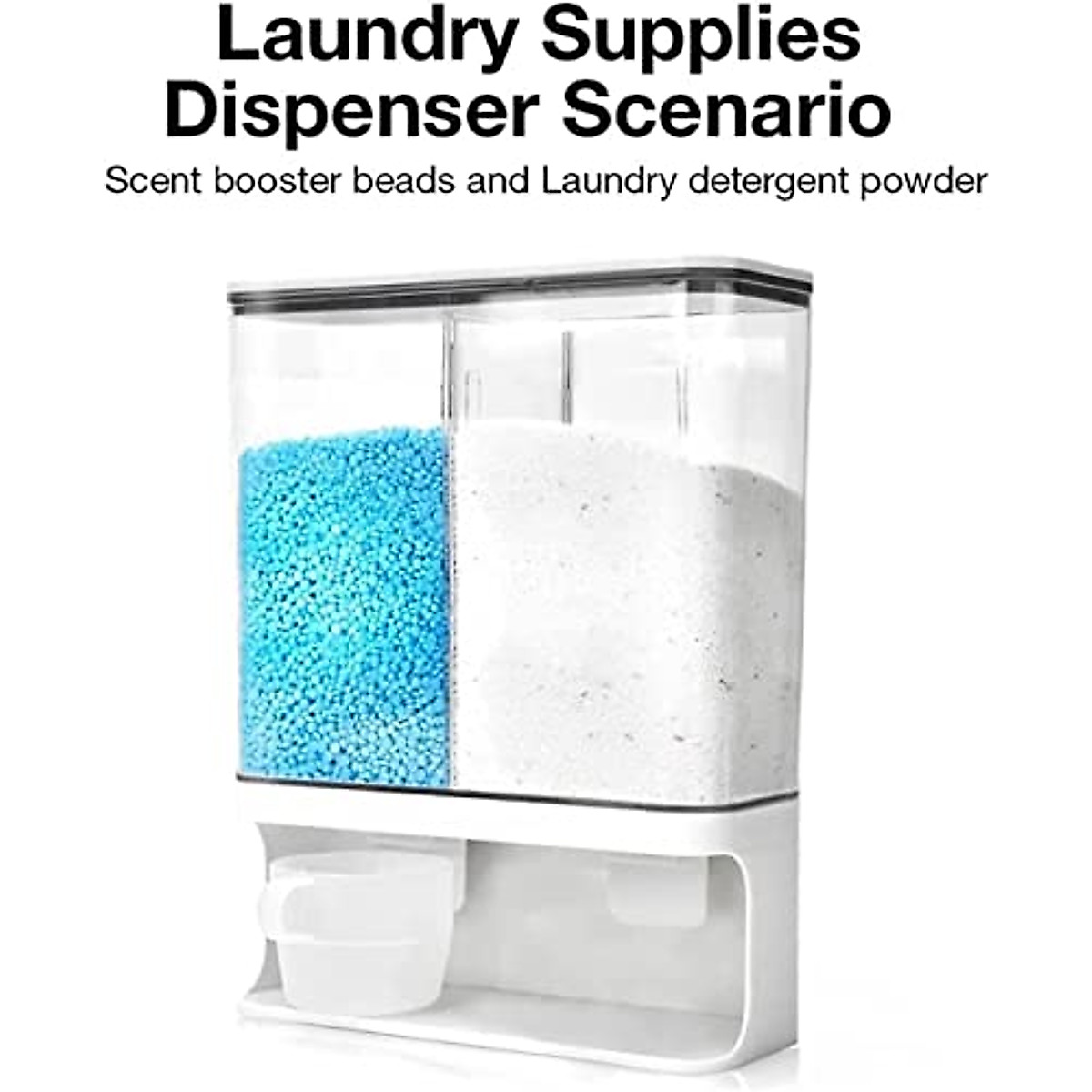 Rice Dispenser,Cereal Dispenser,Dry Food Dispenser, Rice Storage Container,Laundry room storage,Capacity Of 0.79 Gal, Suitable For Rice, Red Rice, Black Rice, Beans, Washing Powder And Dog And Cat Food