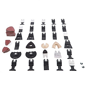 Saw Blades Carbide 108PCS Universal Oscillating Multitool Saw Blades High-Carbon Steel Cutting Polishing Tool Set Compatible for Bosch Multi-X