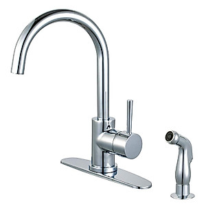 Kingston Brass LS8571DLSP Concord Kitchen Faucet, Polished Chrome