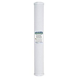 Applied Membranes Inc. 20" x 2.5" Carbon Block Filter Cartridge | Chlorine, Taste & Odor Reduction | 10 Micron Filtration Rating | Replacement Filter for 20” Standard Slimline Housing | H-F2520AC