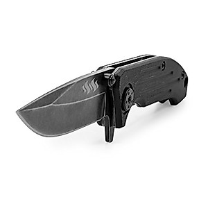 Kuuma Camco Manufacturing 51912 Knife, 6-1/2" Folding, 3-5/8" Closed, Spring Assist, Black,One Size