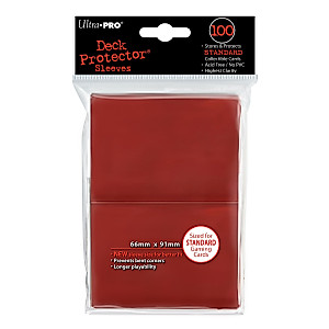 Ultra Pro Deck Protector, Standard, Red, 100 Count