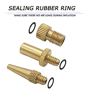 ZKSM 15Pcs Bicycle Value Adapter Copper Bike Pump Adapter with Lightweight and Portable DV AV SV Valve Converter for Compressor Bicycle Tire Inflator Pump Air Ball