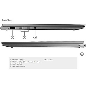 Lenovo Yoga C940 2-in-1 14" FHD IPS Touch Laptop, 10th Gen Intel Core i7-1065G7, 16GB DDR4, 1TB SSD PCIe, Thunderbolt 3, Active Stylus Pen, Fingerprint Reader 3 lbs - Iron Gray