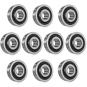 Bonbo 10Pcs Flanged Ball Bearings ID 5/8" x OD 1-3/8" for Lawn Mower, Wheelbarrows, Carts & Hand Trucks Wheel Hub, Alternative to Snapper, JD, MTD, Marathon AYP Etc, Deep Groove Ball Bearing