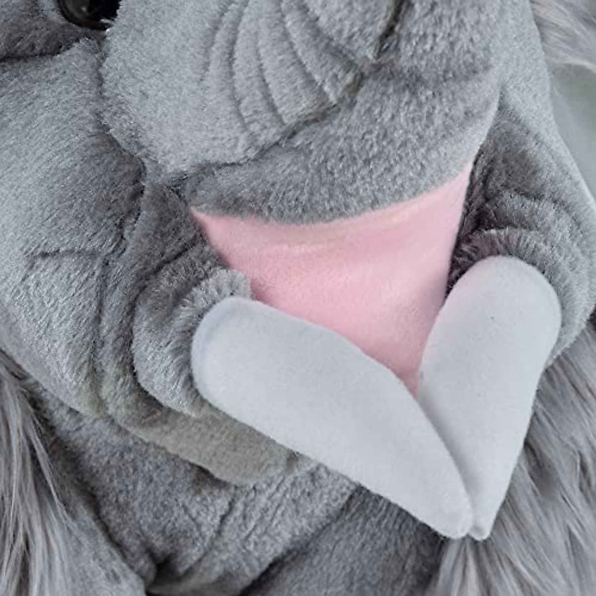 Qaba Kids Ride-On Rocking Horse Toy Mammoth Style Rocker with Fun Music & Soft Plush Fabric for Children 18-36 Months