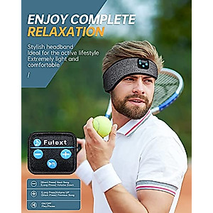 Sleep Headphones Bluetooth Headband, Perytong Sports Bluetooth Headband Headphones with Thin Speakers, Sleep Earbuds, Sleeping Headphones for Workout Running Yoga Nap, Gift for Men and Women