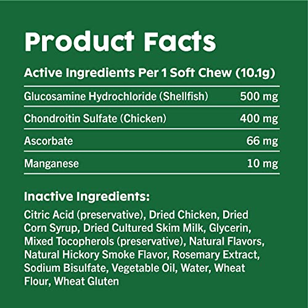 GREENIES Supplements Hip & Joint Supplements for Dogs With Glucosamine and Chondroitin, 30 Count Chicken-Flavor Soft Chews Dog Joint Supplements