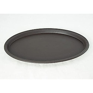2 Pcs Oval Plastic Humidity/Drip Tray for Bonsai Tree 9"x 6.25"x 0.5" - Brown