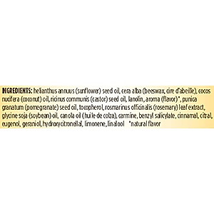 Burt's Bees Lip Balm, Moisturizing Lip Care, for All Day Hydration, 100% Natural, Pomegranate with Beeswax & Fruit Extracts (4 Pack)