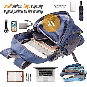 Dveda 35L Lightweight Packable Backpack Waterproof Durable Hiking Travel Backpack Daypack