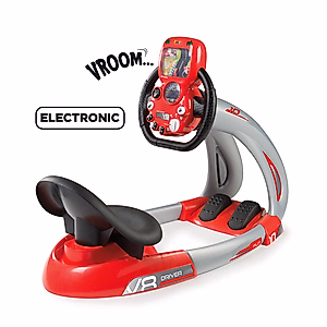 Smoby: V8 Driver, Kids Can Play and Develop Real Life Skills, Features Includes Back Lit Screen, Real Sounds and Mechanical Pedals, for Ages 3 and up