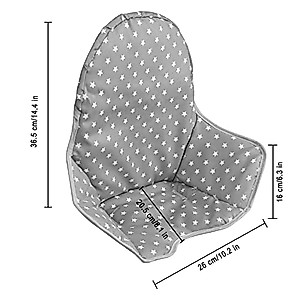 Twoworld High Chair Cushion for IKEA Antilop Highchair, Baby High Chair Seat Cover Liner Mat Pad Cushion for IKEA Antilop High Chair (Fashion Gray)