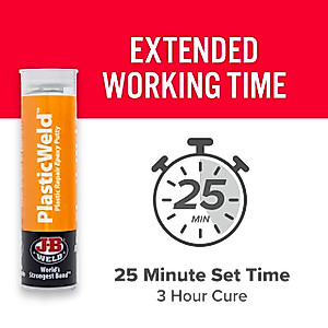 J-B Weld 8237 PlasticWeld Plastic Repair Epoxy Putty - 2 oz.