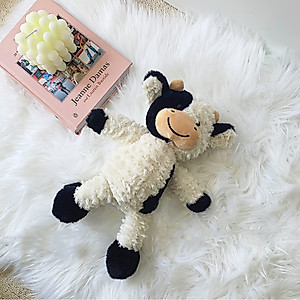 Qnnimal Cow Plush Toy Cow Stuffed Animal Doll Kawaii Cattle Plush Toys Stuffed Soft Pillow