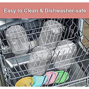 AFINSEA 4 Pack Creami Deluxe Pints and Lids,Extra Delux Pint Containers Compatible with Ninja Creamy NC500, NC501, CN501CO Series Ice Cream Machines, 24 OZ Creami Deluxe