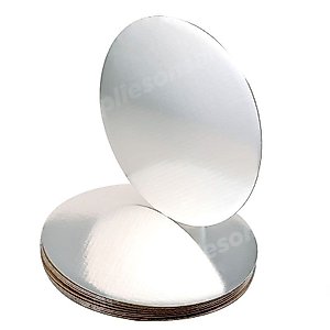 16" Silver Round Coated Cakeboard, 25 ct.