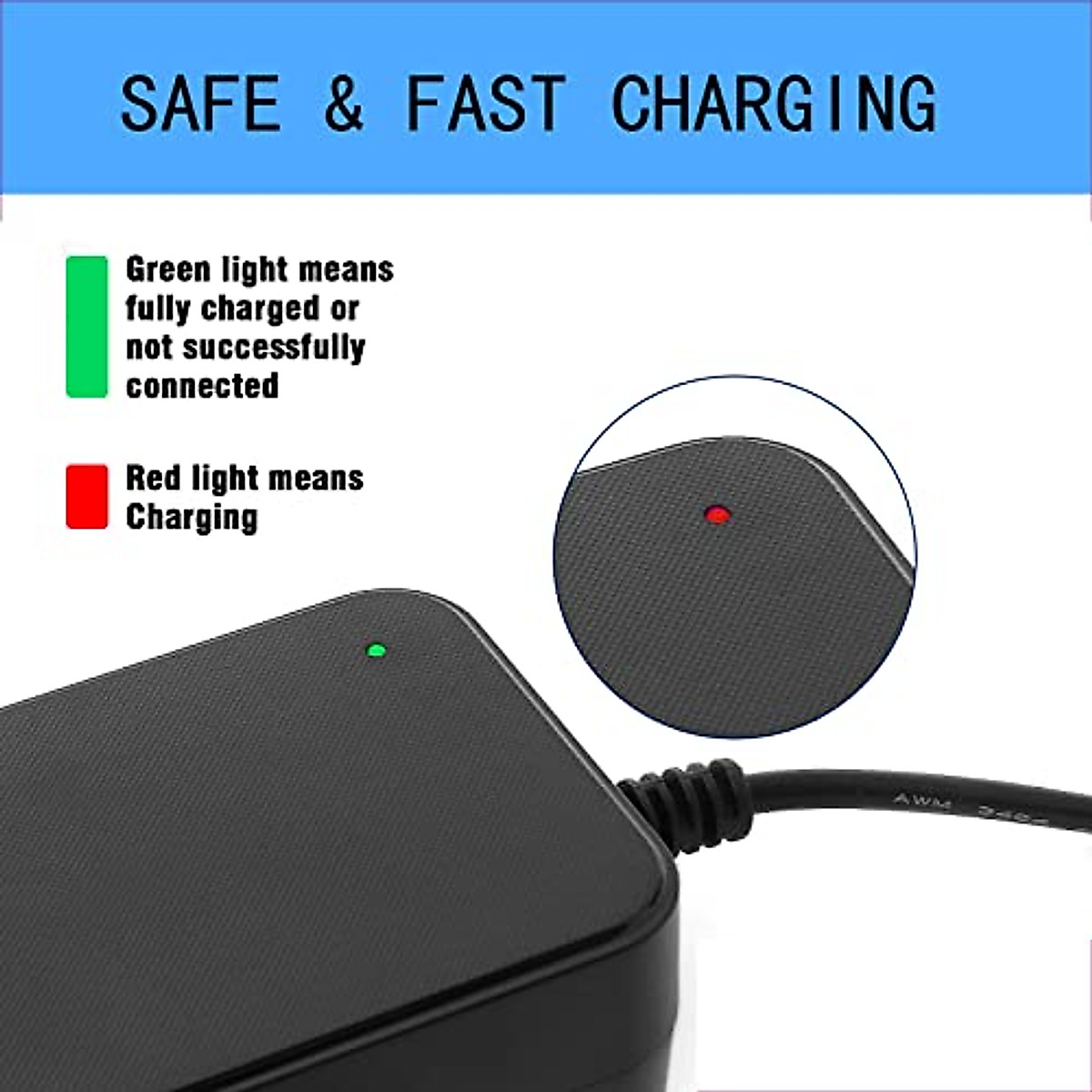 24V 2A Electric Scooter Charger XLR for Go-Go Elite Traveller Plus HD US, Ezip Mountain Trailz, Jazzy Power Chair Charger, Pride Mobility