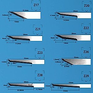 Zund Blade Tungsten Carbide Oscillating Grooving Knife Cutter Blades for CNC Vibrating Leather Cutting Tools Z16 Z21 Z51 Z61 Z71 (Z21)