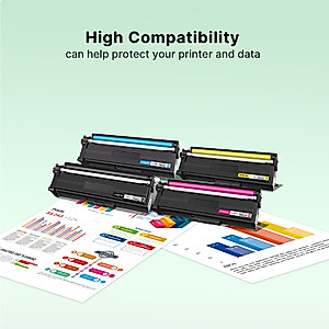 TN433 TN-433 Toner Cartridges - Compatible Toner Replacement for Brother 4-Pack TN433BK TN433C TN433M TN433Y TN-431 TN431 for MFC-L8900CDW HL-L8360CDW HL-L8260CDW MFC-L8610CDW HL-L8360CDWT Printer