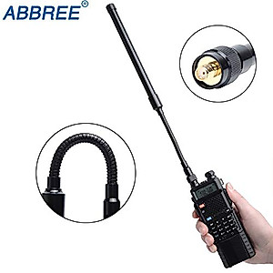 ABBREE AR-148 Gooseneck SMA-Female 2M/70CM 144/430Mhz Dual Band Tactical Antenna Compatible with UV-5R, UV-82，BF-F8HP,GT-3,UV-9R Plus,BF-888S Ham Two Way Radio