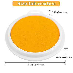 HOBBY HORSE 12 Pack Large Round Craft Ink Pad 12 Colors Rainbow DIY Fingerprint Ink Pad Washable Painting Card Stamps Partner Crafts Projects Rubber Stamps Wood Scrapbook