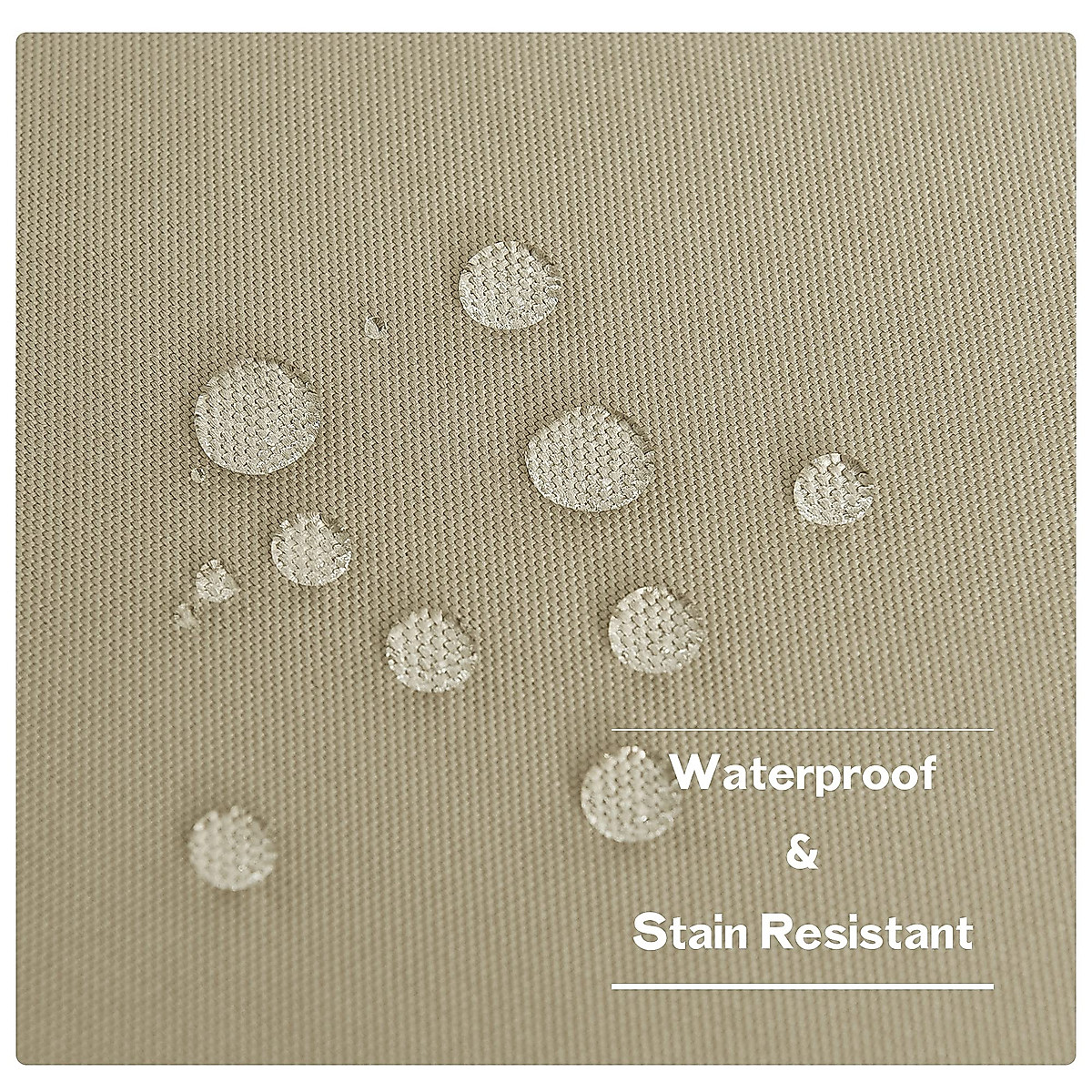 NICETOWN 2 Panels Outdoor Curtains for Patio Waterproof, Stainless Steel Grommet Indoor Outdoor Vertical Drapes for Front Porch & Canvas, W55 x L84, Taupe