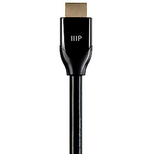 Monoprice Certified Premium HDMI Cable - Black - 6 Feet (2 Pack) 4K@60Hz HDR 18Gbps 28AWG YUV 4