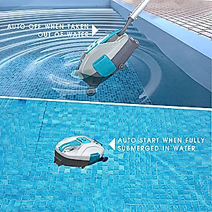 AQUAFYSH Automatic Pool Cleaner for Above & Inground Pool, Cordless Robotic Pool Cleaners, Max. 90 Mins Runtime, Smart Navigation System