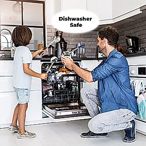 Portion Control Serving Spoons, Set of 8 For, Weight Loss Bariatric Diet, Gastric Sleeve, Bariatric Surgery Must Haves, Serving Utensils, 4 Solid and 4 Perforated 2 oz, 4 oz, 6 oz and 8 oz