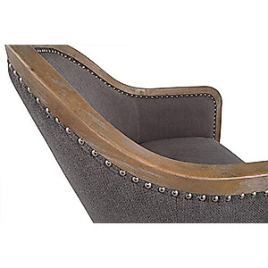 Signature Design by Ashley Engineer Vintage Casual Accent Chair with Nailhead Trim, Brown