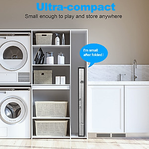 KL KLB Sport 6ft Mid-Size Table Tennis Table Foldable & Portable Ping Pong Table Set for Indoor & Outdoor Games with Net, 2 Table Tennis Paddles and 3 Balls