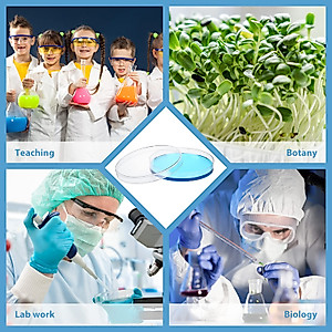 Fabbay 120 Pack Sterile Plastic Petri Dishes with Lids 90 x 15 mm Deep Clear Lab Petri Dishes Cell Culture Dishes for School Science Project, Lab Experiment, Biological Themed Party Supplies