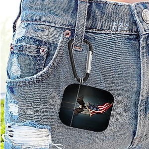 Eagle Flag Airpods Case Compatiable with Airpods 1&2 - Airpods 1&2 Cover with Key Chain, Full Protective Durable Shockproof Personalize Wireless Headphone Case…