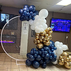 Navy Blue Balloons Arch Kit Include the Plastic Strip-129pcs Different Sizes 18, 12,10,5inches Navy Blue Balloons Garland for Graduation Baby Shower Wedding Holiday Balloon Birthday Party Decoration…