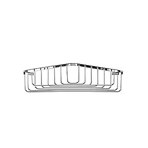 Croydex Rust Free Mild Steel Corner Basket, Silver