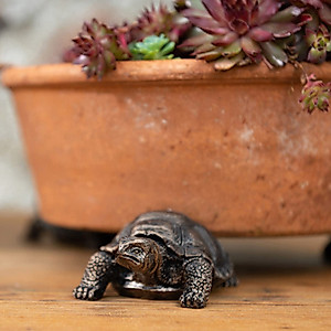 QHYTL 3Pcs Plant Pot Feet Resin Ornament Plant Pot Triangle Support Feet Animal Ornament Indoor Outdoor Plant Bonsai Balcony Terrace Planter Feet Flower Pot Feet Flower Pot Support Ornaments (Turtle)